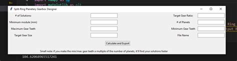 Split Ring Planetary Gearbox Python Script Application