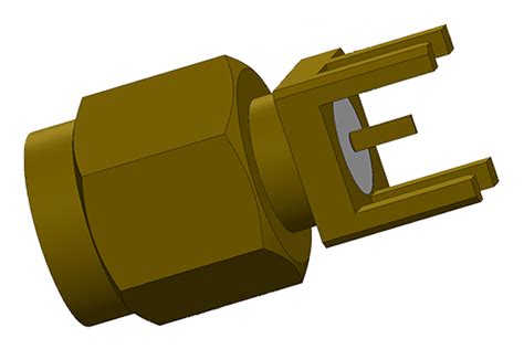 Sma End Launch Plug Tab Terminal Pcb Connector