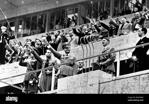 Adolf Hitler At The Opening Of The Olympic Games Berlin 1936 Left Reich Minister Fuch Rudolf