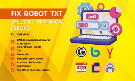 setup or fix robots txt xml sitemap any technical errors by stech
