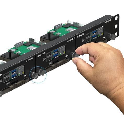 Uctronics 19 1u Raspberry Pi Rack Mount With Ssd Mounting Brackets