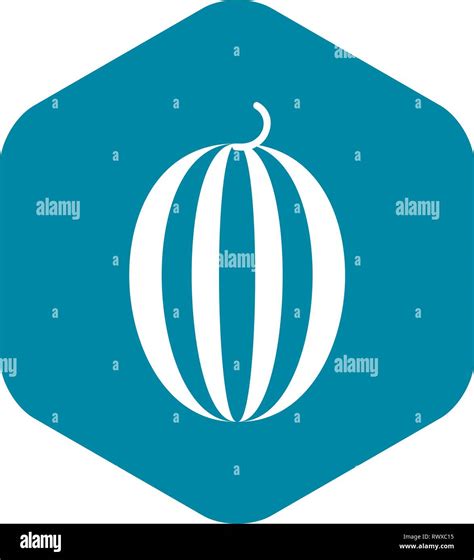 Striped Melon Icon Simple Style Stock Vector Image And Art Alamy