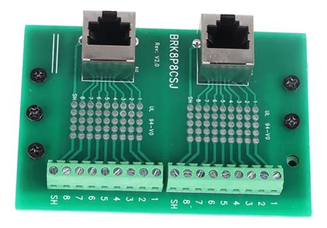 Conector Ethernet Breakout Board Fast Transmission Din Rail Mercadolivre