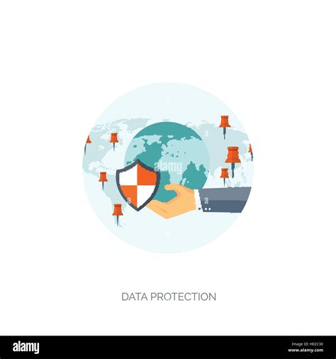 Vector Illustration Flat Cloud Computing Background Data Storage Network Technology