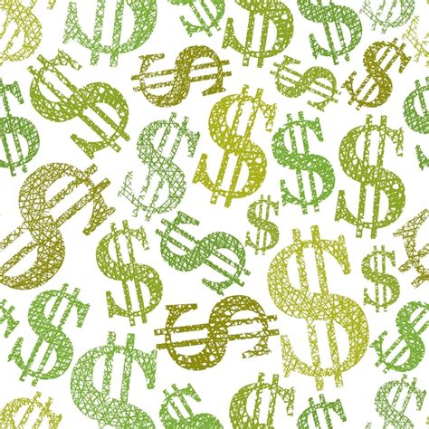 Premium Vector Money Theme Seamless Pattern Dollar Symbols Repeating