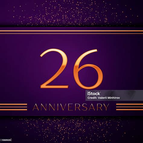 현실적인 십 육 년 기념일 축 하 디자인 배너입니다 황금 숫자와 보라색 배경에 색종이 당신의 생일 파티를 위한 다채로운 벡터 템플릿 요소 0명에 대한 스톡 벡터 아트 및