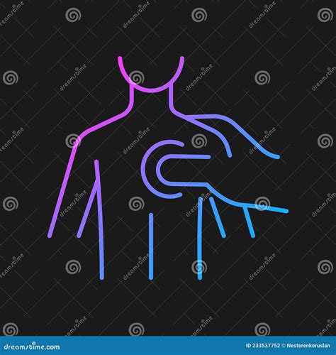 Trigger Points Massage Gradient Vector Icon For Dark Theme Stock Vector