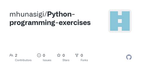 Github Mhunasigipython Programming Exercises