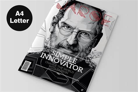 Indesign Magazine Template On Yellow Images Creative Store