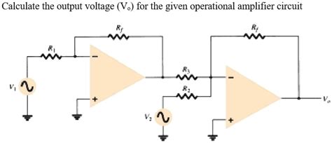 Calculate The Output Voltage Vo For The Given Operational Amplifier