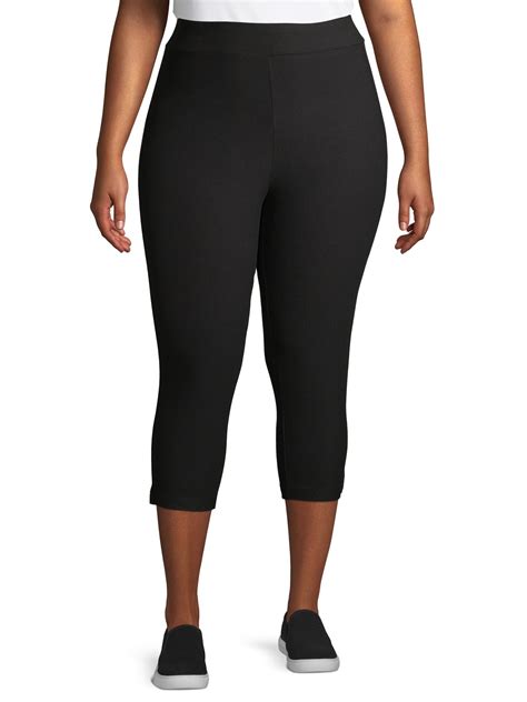Terra And Sky Terra And Sky Womens Plus Size Super Soft Sueded Capri Leggings