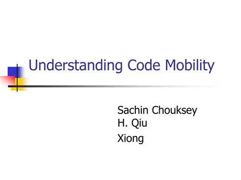 Ppt Understanding Code Mobility Powerpoint Presentation Free Download Id 33840