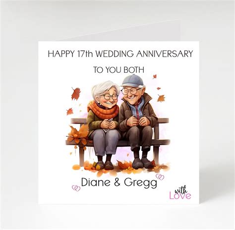 Wedding Anniversary Card Funny Old Couple Wedding Anniversary Card
