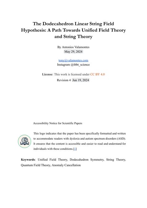 Pdf The Dodecahedron Linear String Field Hypothesis A Path Towards Unified Field Theory And
