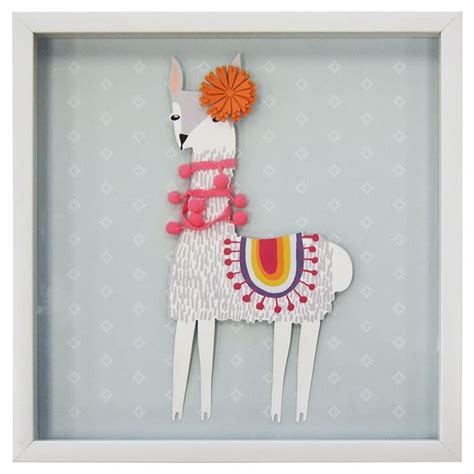 Pillowfort 3d Llama Framed Wall Art Pillow Fort Llama Decor Boho