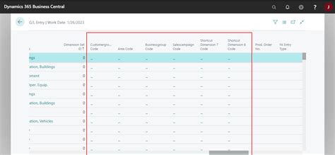 Dynamics 365 Business Central Use Shortcut Dimensions In G L Entries For Financial Reporting