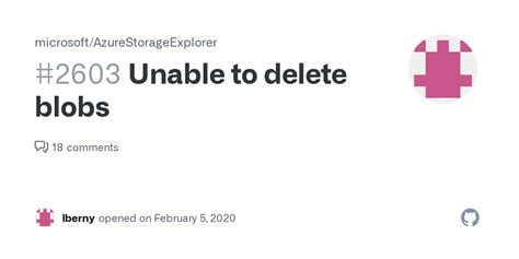 Unable To Delete Blobs · Issue 2603 · Microsoftazurestorageexplorer