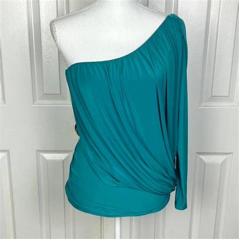 Agaci Tops Agaci One Sleeve Open Shoulder Blouse Poshmark