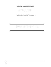 Planning The Audit Phase Understanding The Client S Business Course Hero