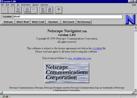netscape navigator 1 0 web design museum