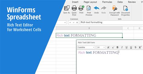 Winforms Spreadsheet How To Create A Rich Text Editor For Worksheet Cells