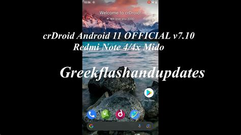 Crdroid Android 11 Official V7 10 Redmi Note 4 4x Mido Youtube