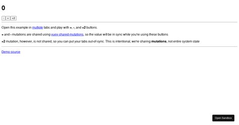 Vuex Shared Mutations Simple Demo Forked Codesandbox