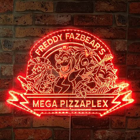 Freddy Fazbears Pizza Dynamic Rgb Edge Lit Led Sign Proledsign