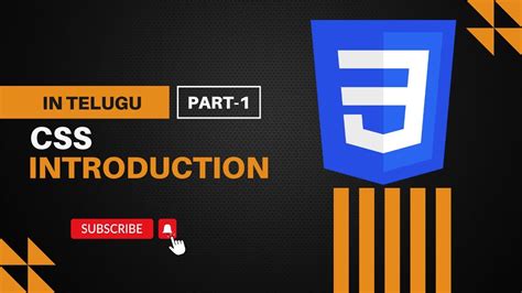 1 Introduction To Css In Telugu Css Tutorial In Telugu Css For Beginners In Telugu Css