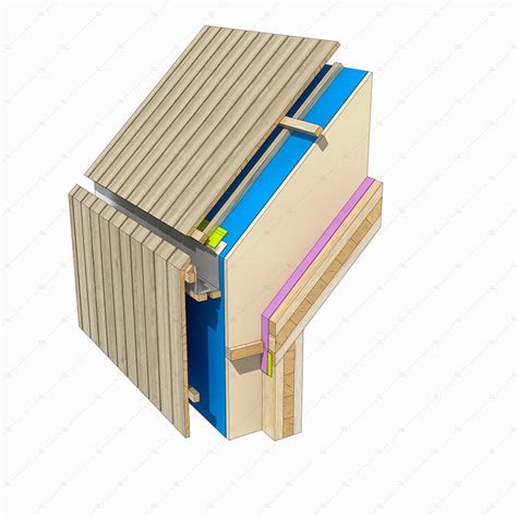 Dl216 Clt Roof Eaves Detail Hidden Gutter