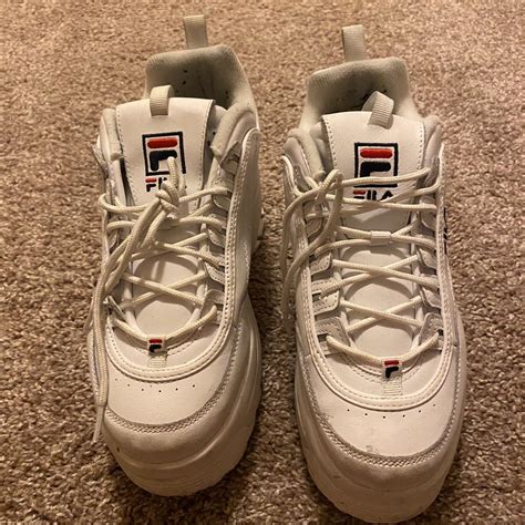 Fila Chunky White Shoes Womens Size 10 12 Must Depop