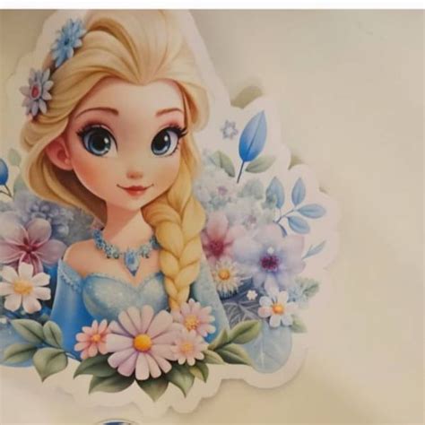 Princess Elsa Flower Design Elsa Png Clipart Frozen Png Instant Download Etsy