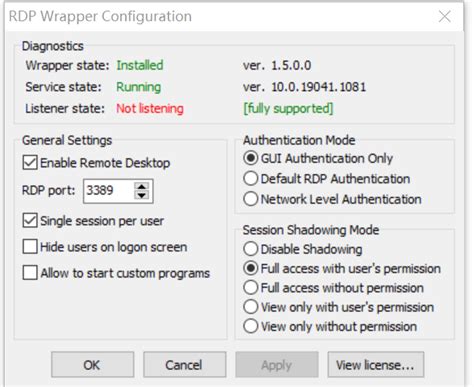 RDP Wrapper Fully Support But Not Listening On Issue Stascorp Rdpwrap GitHub
