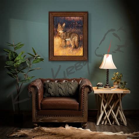 Rabbit Rustler Coyote Hunting Canvas Art Print Ryan Kirby Wildlife