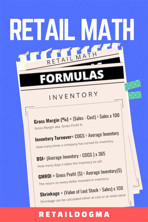 Retail Math Formulas Cheat Sheet Free Download Artofit