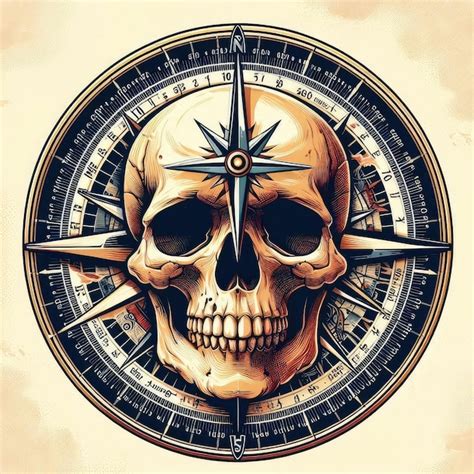 Skull Compass Tattoo Images Free Download On Freepik