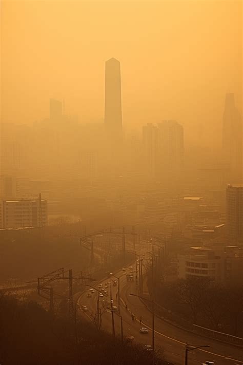 서울 스카이라인 안개 태풍 배경 배경 화면 및 일러스트 무료 다운로드 Pngtree