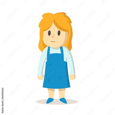 Messy Hair Cartoon Girl