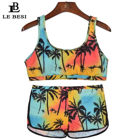 Lebesi 2017 New Bkinis Set For Womens Pants Two Piece Biquini Swimwear