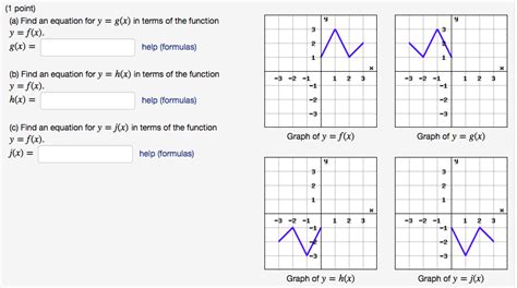 Solved Y Y Point A Find An Equation For Y G X In Chegg Com