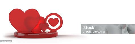 흰색 배경에 빨간 연단 플랫폼해피 발렌타인 데이 3d 장면 강단에 대한 스톡 사진 및 기타 이미지 강단 사랑 0명 Istock