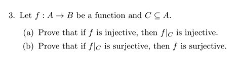 Solved Let F A B Be A Function And C C A A Prove Chegg