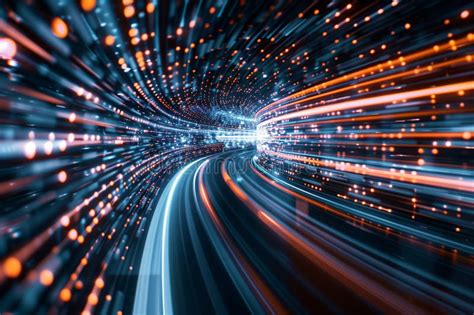 Abstract View Of A Stream Of Computer Data And Binary Code Stock Illustration Illustration Of