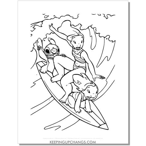Stitch Coloring Pages Free