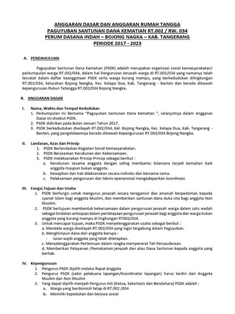 Ad Art Paguyuban Santunan Kematian Psdk 2023 Pdf