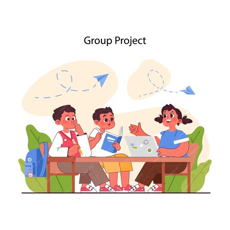 Premium Vector Pedagogy Group Project Collaboration Method Of