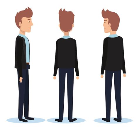 캐릭터 포즈 일러스트 디자인 무료 벡터