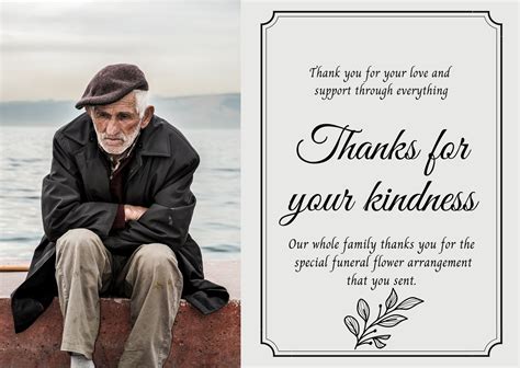 Thank You Card Wording For Funeral