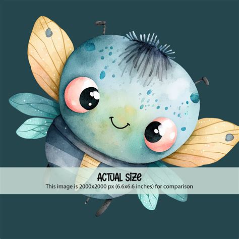 Cute Kawaii Housefly Clipart Set Digital And Printable 11 Png Clip