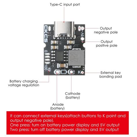 Type C Usb 5v 2a Battery Charging Discharging Boost Module Ifuture